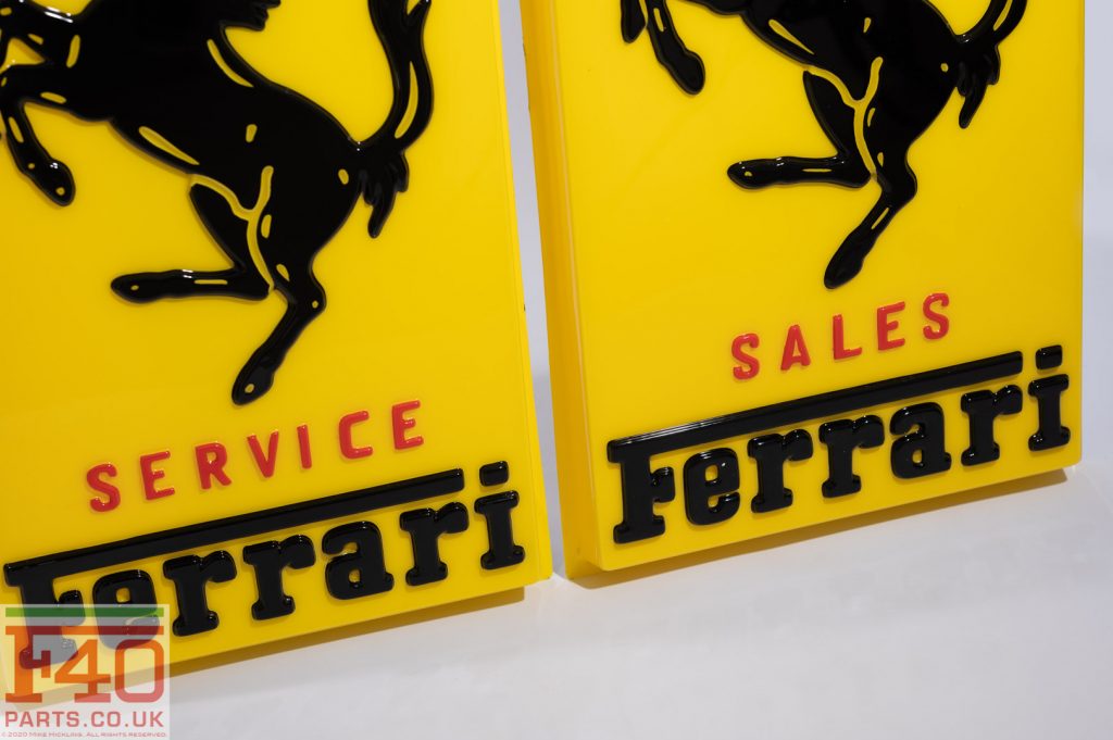 Ferrari sales and service signs - F40 Parts