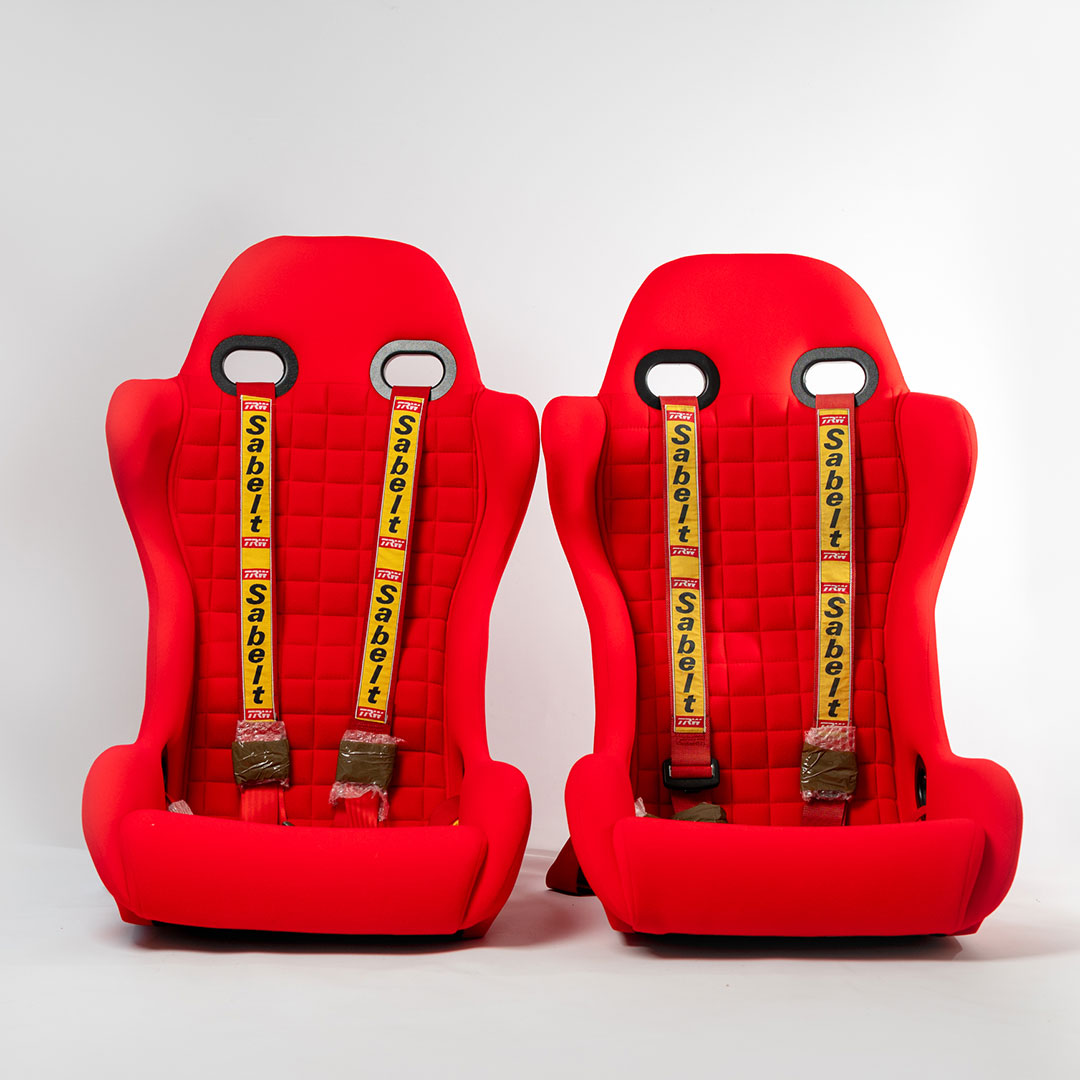 Ferrari F40LM Seats with Sabelt Race Harnesses - F40 Parts